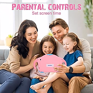 Toddler Tablet for Kids 7 inch Kids Tablet with Case Kids Learning Tablet with WiFi Dual Camera Bluetooth 32GB Parental Control Youtube Netflix Shockproof Case Children Tablet for Baby Boy Girl (Pink)