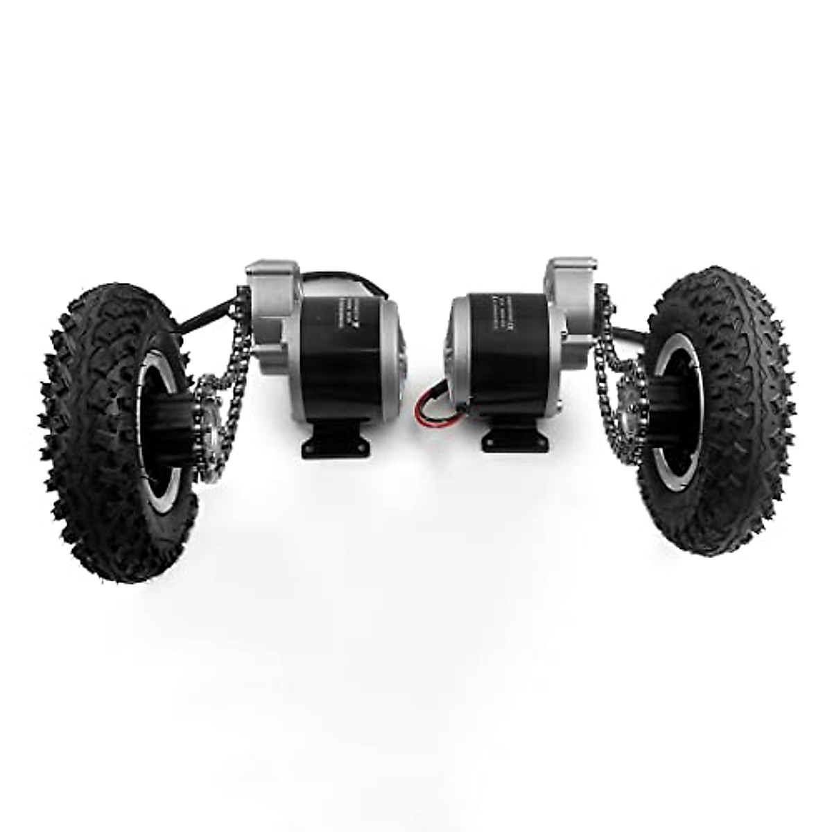 L-faster 350W Dual Motor Chain Drive Electric Cart Kit Easy Carry 300kg 8 Inch Air Wheel for DIY Electrical Pull Barrow Trolley 600lbs No Controller (36V350W Max 6kph)