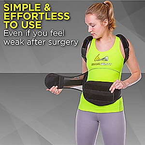 BraceAbility TLSO Full-Body Back Brace Support - Hard Turtle Shell Jacket for Thoracic Kyphosis, Parkinson's Disease, Fractured Spine, Scoliosis, Postural Correction, Post-Surgery Recovery (XL)