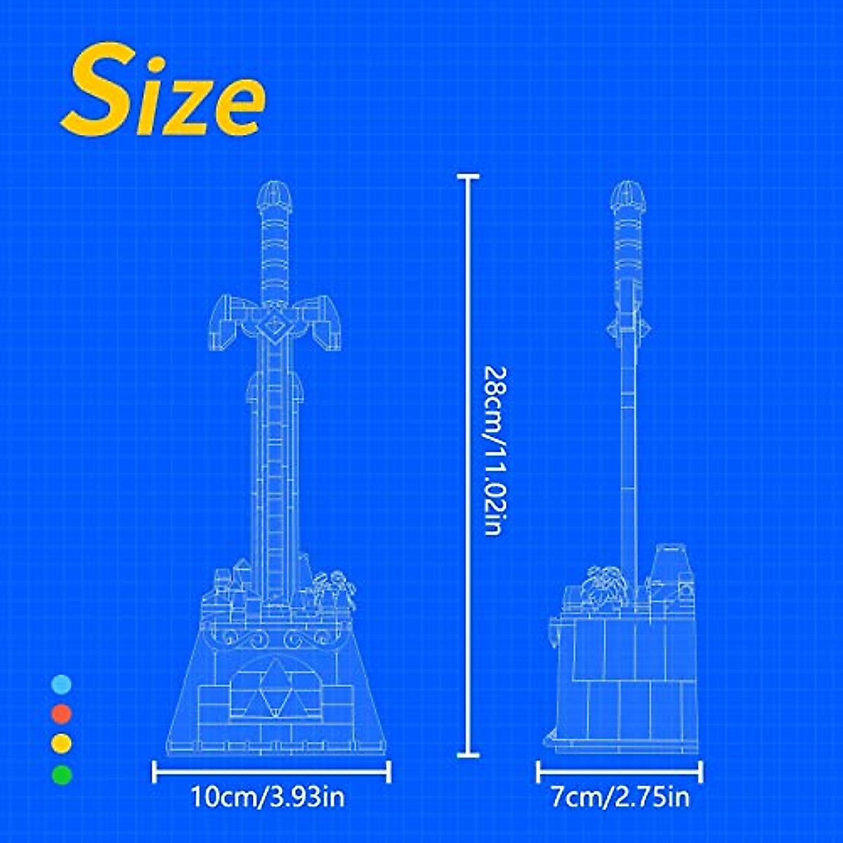 The Master Sword Building Kit, Micro Hyrule Building Blocks Set, Unique BOTW Decorations and Building Toys Gifts for Boys Kids Ages 6-12 Year Old (388 Pieces)