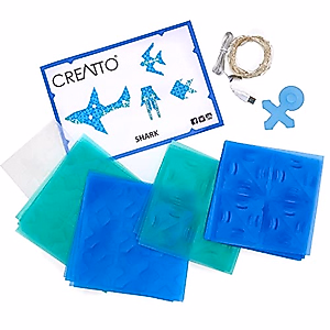 Thames & Kosmos Creatto: Shimmer Shark & Ocean Pals Light-Up Craft Puzzle from
