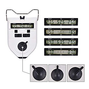 Digital PD Meter, Optical Digital Pupilometer with LCD Display Optical PD Meter (White)