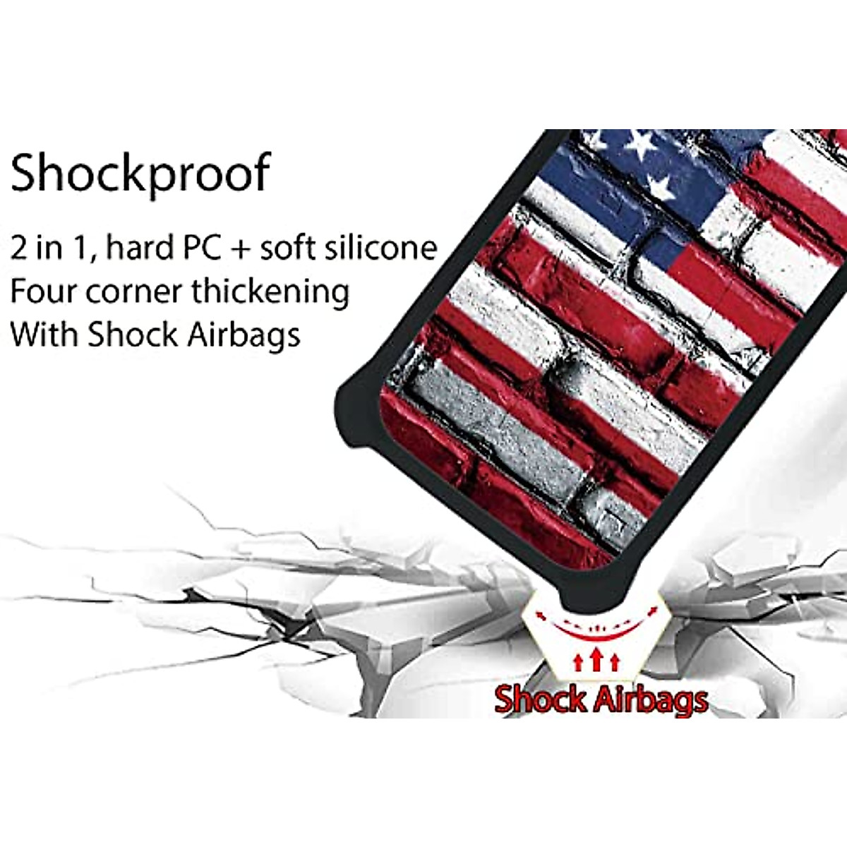 jioeuinly TCL ION V Case Compatible with TCL ION X Phone Case TCL 40Z 40 Z Phone Case T607DL Cover [with Tempered Glass Screen Protector][Ring Support][Luminous Effect] YGH-GQ