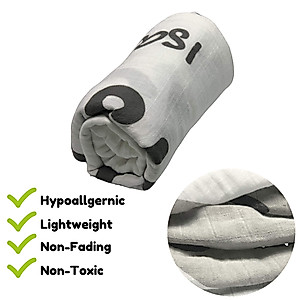 KEMINA BLANKETS Organic Baby Swaddle Blanket for Baby Boy Girl, Newborn Nursery Blankets, Silky Muslin Receiving Blanket, Baptism Gifts for Boys and Girls Baby Shower,47x47,Isaiah 49:16