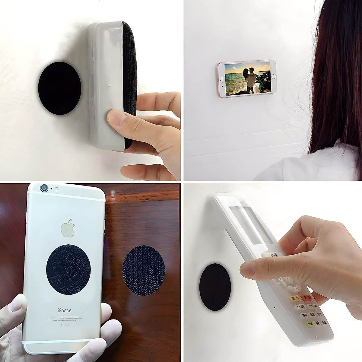 BRAVESHINE Adhesive Tape - 12PCS Sticky Back Hook Loop Dots - Double Sided Industrial Strength Coins - Heavy Duty Rug Carpet Gripper Pad Mounting Tape for Wall Decor or Tools Hanging - Round 2 inch