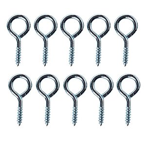 LRRH 4277 Stainless Steel Diameter #8 Screw Eyes, Lag Thread, 1/2-Inch Eye Inner Dimension,1-5/8 inch Length, 10-Pack