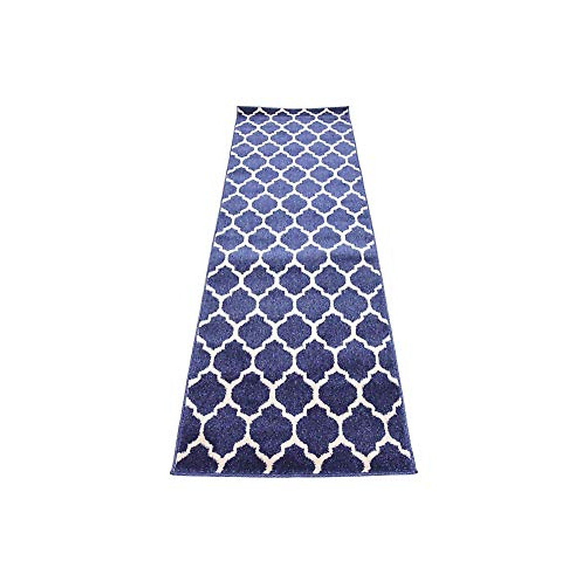 Unique Loom Trellis Collection Modern Morroccan Inspired with Lattice Design Area Rug, Runner 2' 0" x 6' 1", Dark Blue/Navy Blue