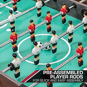 EastPoint Sports Classic Sport 48" Mid-Size Indoor Fairmont Foosball Table, Easy Setup, Grey