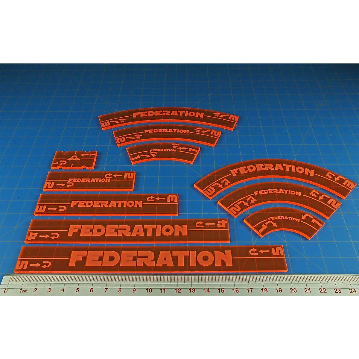 LITKO Space Fighter 2nd Edition Maneuver Gauge Set | Movement Tools | Compatible with Star Wars X-Wing | Set of 11 (Scum)