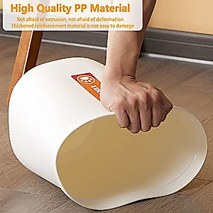 YISTOS Cute Flip Trash Can ,Plastic Waste Garbage Can,Tiger Waste Can ,Cute Animal Shape Trash Cans Kawaii Trash Can Cute Tiger Trash Can for Home, Office, Bathroom, White, a