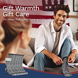 Buttons & Pleats Mens Merino Wool Socks Thermal Cozy Thick Winter Socks SM