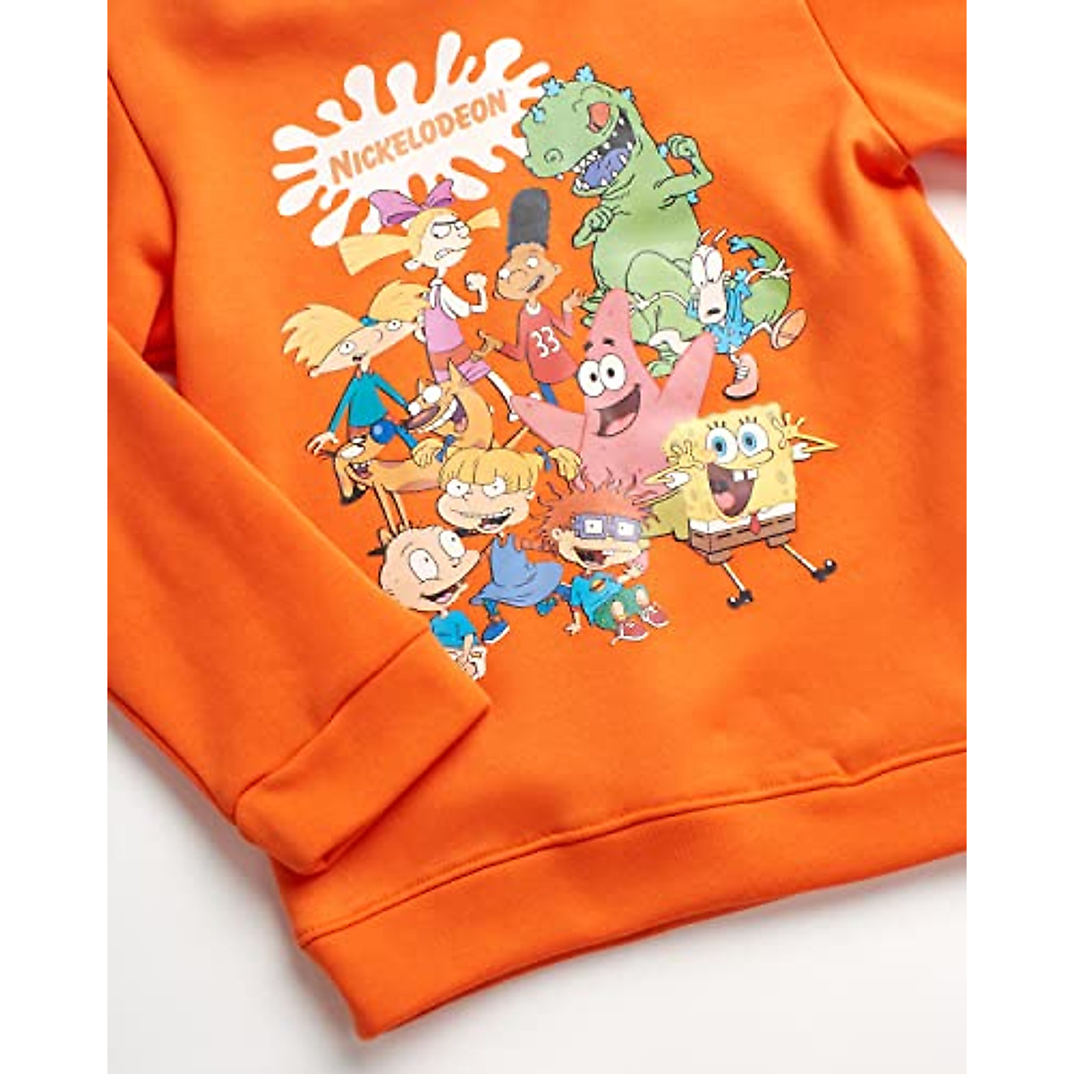 Nickelodeon Boy's Hoodie Sweatshirt - SpongeBob, Thomas & Friends Tank Engine, Rugrats, Boys Sweatshirt (2T-7), Size 5, Rugrats Orange