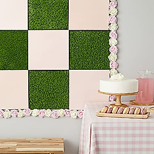 Juvale 4-Pack Artificial Grass Mats - Faux Grass, Fake Turf Panels for Wall, Balcony, Patio, Outdoor Decor (12x12 in)