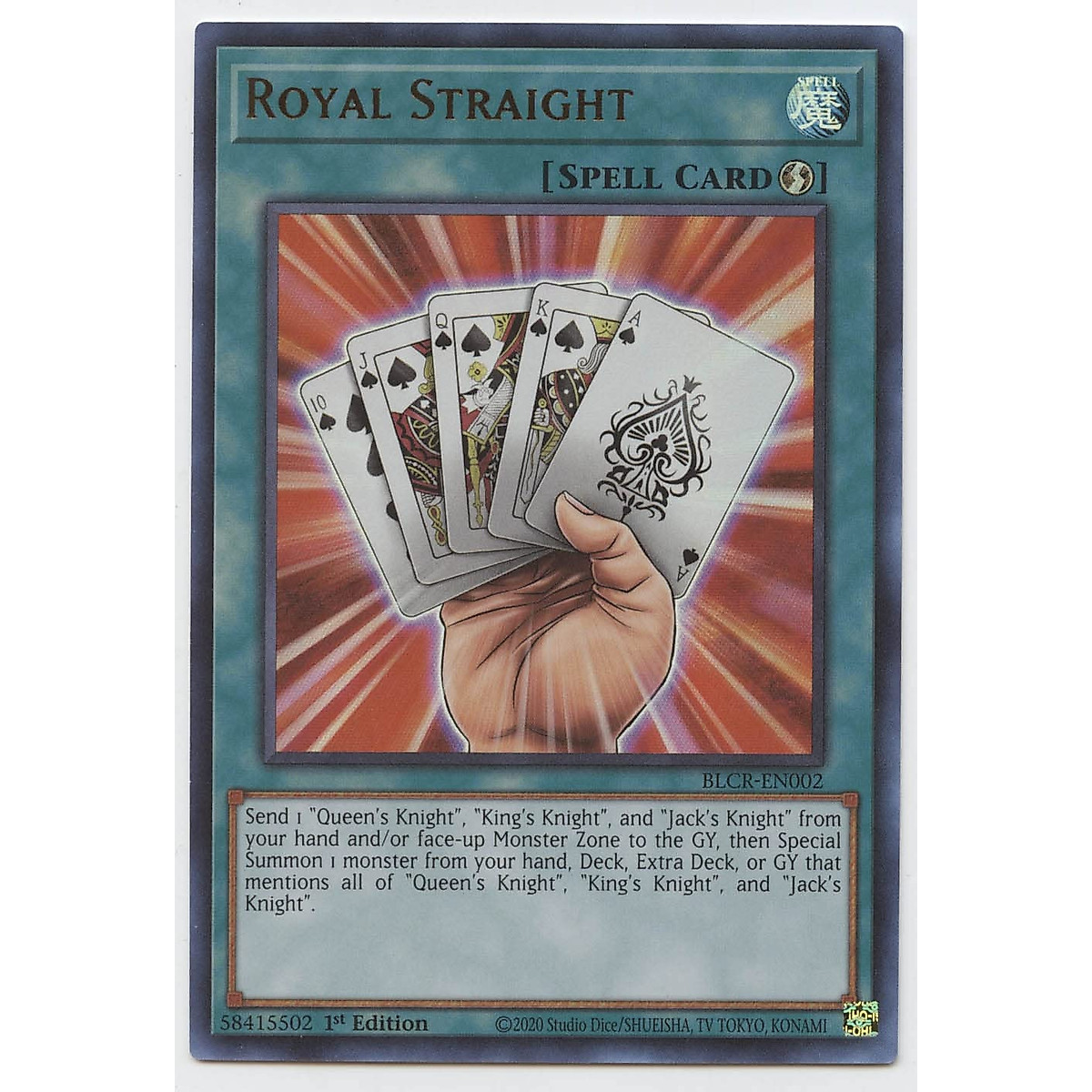 Royal Straight - BLCR-EN002 - Ultra Rare - 1st Edition