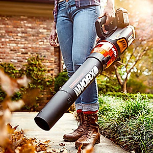 WORX 40V WORXAIR Turbine WG584.1 Cordless Leaf Blower (430CFM ), Brushless Motor 2*4.0Ah Batteries and Charger Included