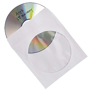 Verbatim DVD-R 4.7GB 16x AZO Recordable Media Disc - 100 Disc Spindle - 95102 & CD/DVD Paper Sleeves-with Clear Window 100pk