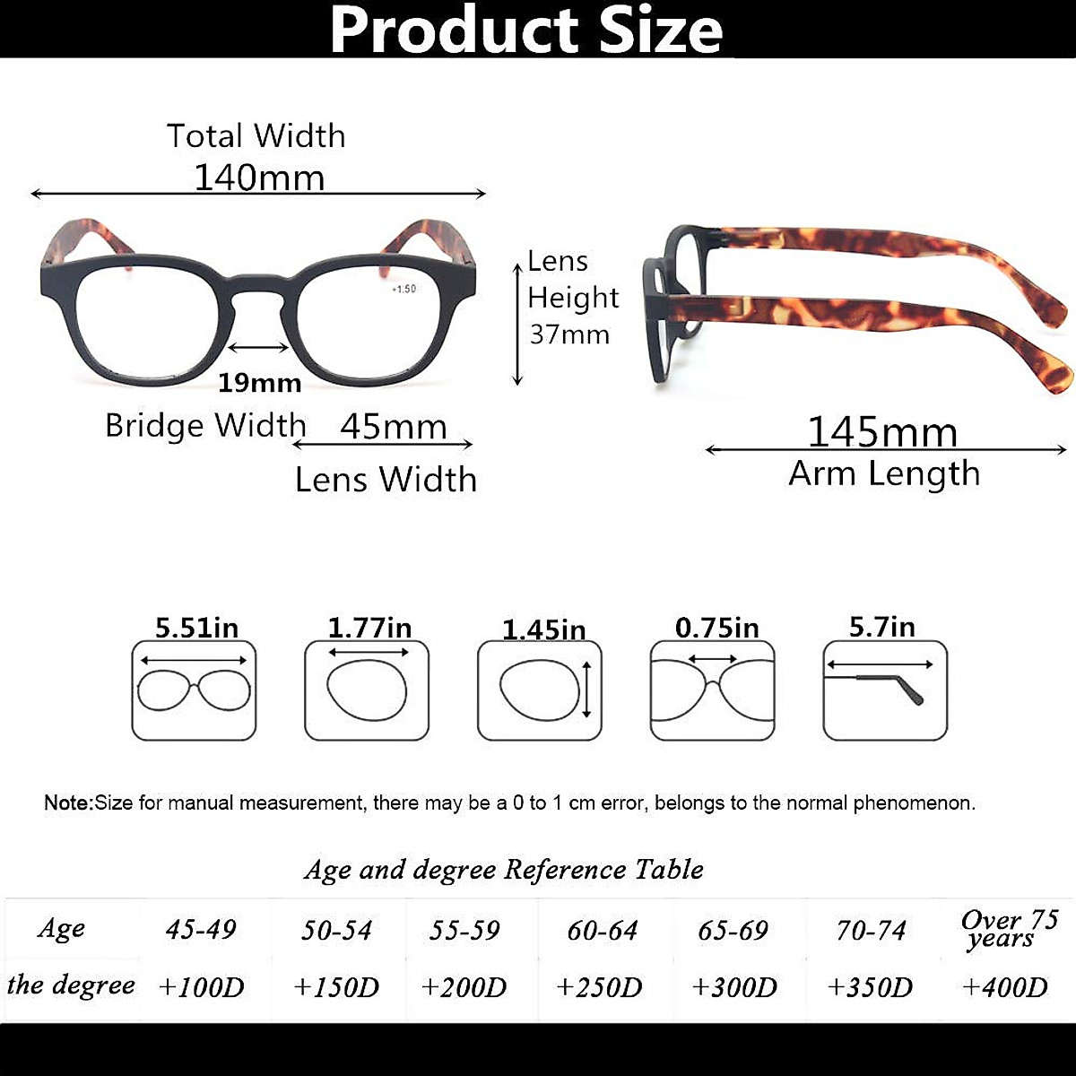 Kerecsen Reading Glasses Fashion Men and Women Readers Spring Hinge with Pattern Design Eyeglasses for Reading (5 Pack Mix Color, 1.75)
