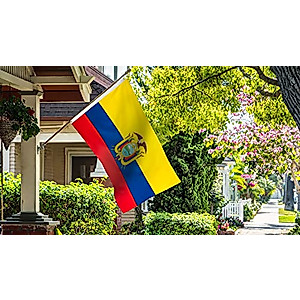 DANF Ecuador Flag 3x5 Foot Polyester Ecuadoran National Flags Polyester with Brass Grommets 3 X 5 Ft