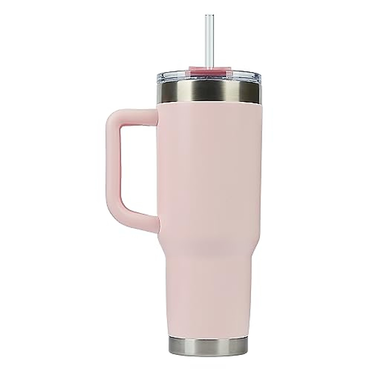 Pelican Hydration Pelican Porter™ 40 oz Vacuum Insulated Tumbler - Recycled Stainless Steel Double Wall Travel with Dual Lid, Powder Coated Insulated Coffee Mug For Hot Cold Drinks, Blush