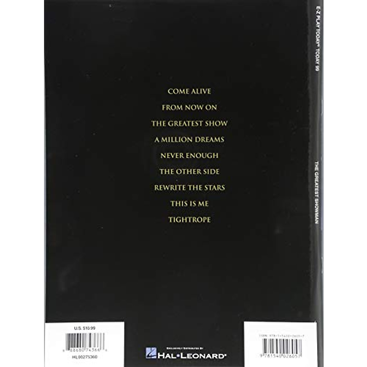 The Greatest Showman: E-Z Play Today #99