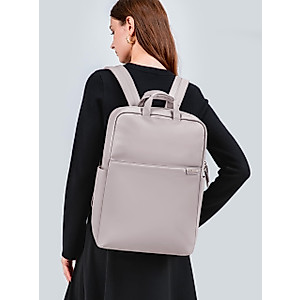 GOLF SUPAGS Travel Laptop Backpack for Women Anti Theft Slim Durable College Bookbag Business Computer Bag Fit 15.6 Inch Notebook (Pinkish Grey, 15.6 Inch)