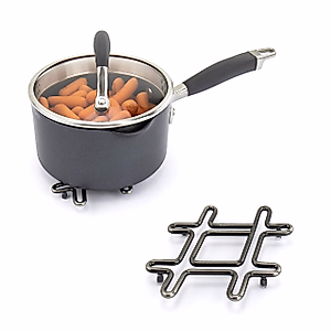 Spectrum Diversified Hashtag Pound Sign Symbol Trivet, Heat-Resistant Steel Dining Table Small Protector, Bold Metal Heat Pad for Modern Kitchen Table, Holds Hot Pots & Cast Iron Cookware Pan