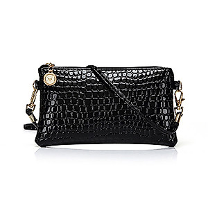 Bluelans® Fashion Women Shoulder Bag Tote Messenger Mini PU Leather Crossbody Satchel Handbag (Black)