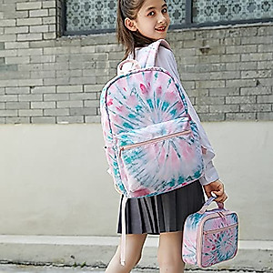 Abshoo Lightweight Tie Dye School Backpacks for Teen Girls Backpack with Lunch Bag (A Tie Dye)