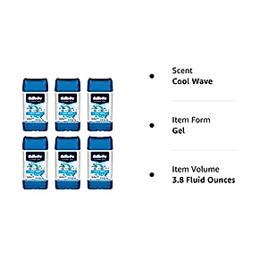 Gillette Anti-perspirant/deodorant Clear Gel (Pack of 6)