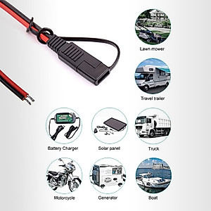 Sodcay Pack-1 Ring Terminal Connect, 23.6" 12AWG Solar Photovoltaic Connection Power Cord, O-Ring Eyelet Quick Connect Terminal Harness (Multicolored)