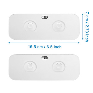 CGBE 2 Pack Shower Caddy Adhesive for Replacement 6.5 x 2.73 Inch, No Drilling, Easy Installation, 16 Lbs Capacity - Ideal for Small Shower, Spice Rack, Kitchen Storage