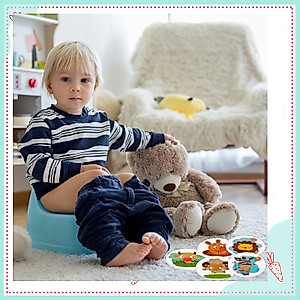 20 Pcs Potty Training Stickers Reusable Toilet Targets for Boys Animals Potty Training Targets Pee Stickers Color Changing Pee Targets for Toddler Boys Girls Potty Training