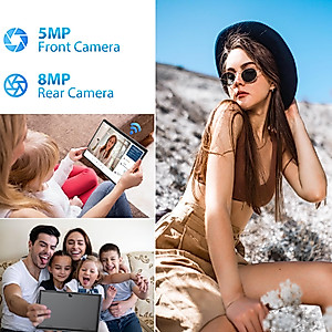 Relndoo Android Tablet, 10.1 Inch Android 12 Tablet with 8000mAh Battery, 4GB RAM 64GB ROM, 1TB Expand, GMS Certified, HD Screen, Dual Camera, WiFi, Bluetooth