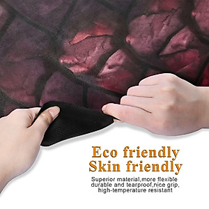 GOODOLD Red Dragons Scale Yoga Mat, 71 x 26 Inch Non-slip Yoga Mats Folding Travel Exercise Mat Indoor Outdoor Gym Pilates with Storage Bag for Women Men