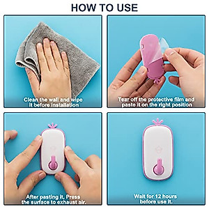 Diesisa Animal Key Holder for Wall, Adhesive Wall Hooks Hanger Decoration No Drilling for Keys, Coat, Bags, Towels - 6 Pack