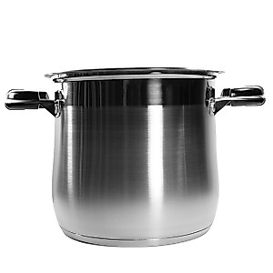 10 Qt Stock Pot 18/10 Stainless Steel Super Double Capsulated Bottom w/Glass Lid