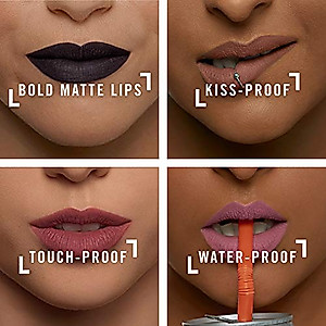 Rimmel London Stay Matte Liquid Lip Color with Full Coverage Kiss-Proof Waterproof Matte Lipstick Formula that Lasts 12 Hours - 706 Raw Embrace, .21oz