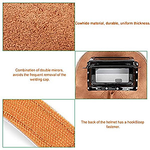 Anti-Spatter Heat Cowhide Shawl Solar Auto Darkening Welding Equipment Hood Welder Security Protection