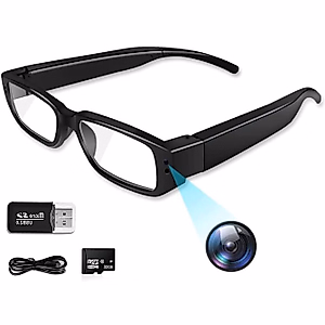Schenke Spy Camera Glasses with Video Outdoor Sports Camera 1080P Video Camera Glasses Portable Wearable Eye Glasses for Outdoor Sports Climbing Driving,Riding,Motorcycle