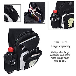 Junlion Sling Bag, Crossbody Shoulder Bag for Mens Women Multipurpose Daypacks Chest Bag Skull