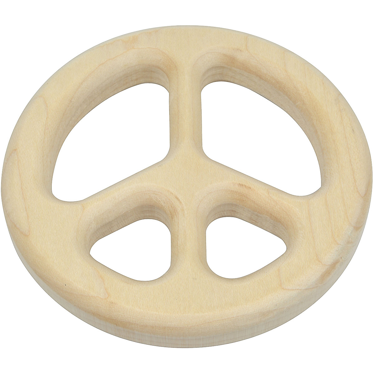 Peace Sign Shaped Maple Teether - Made in USA