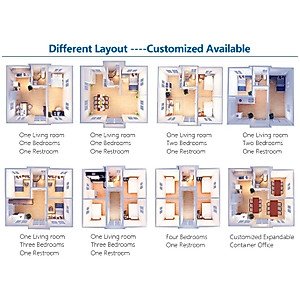 Model Luxury Extension Two Bedroom Scontainer Piece Expandable Flat Packing Structure Prefabricated Miniature Folding House