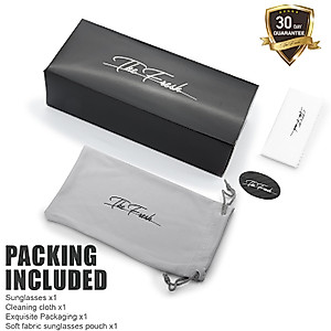 The Fresh Minimalist Small Rectangular Sunglasses Clear Eyewear Spring Hinge - Gift Box Package - FR1M4002MC01 (Silver, Gradient Clear, 51)