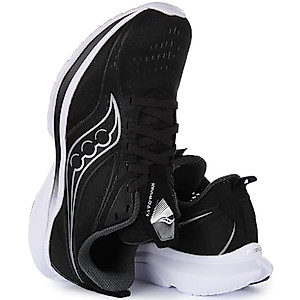 Saucony Women's Kinvara 13 Running Shoe, Black/Silver, 11 Wide