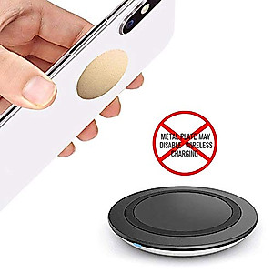 ACKLLR 16 Pieces Phone Car Mount Metal Plate with Adhesive for Magnetic Cradle-Less Mount,Cell Phone, GPS and Tablet Holder, 8 Rectangular and 8 Round, Black, Silver, Gold, Rose Gold