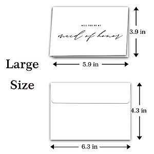 GYYsweetus 6 Packs Will You Be My Bridesmaid Card Set, Set of 6 Bridesmaid Proposal Cards, 4 Bridesmaid Cards, 2 Maid of Honor Cards, Wedding Bridal Shower Card with 6 Envelopes