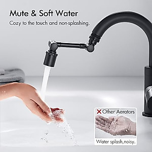 BAGNOLUX 1080° Swivel Faucet Extender for Bathroom Sink, 2 Modes Rotating Faucet Extension Spout, Universal Splash Tap Faucet Aerator Attachment Adapter for kitchen Sink, Robotic Arm Water Nozzle