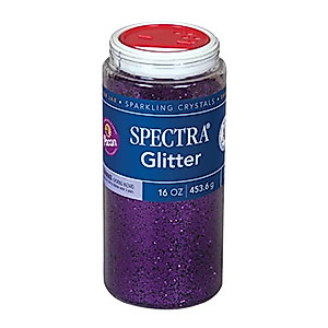 Spectra Arts & Crafts Glitter, Purple, 16 oz., 1 Jar