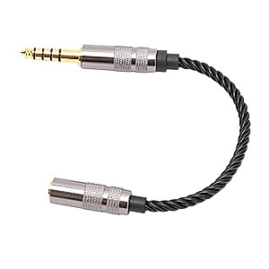 Headphone Adapter Cable, 4.4MM Balanced Male to 3.5MM Balanced Female Adapter Cord 4 Strand Structure Gold Plated Audio Cable Adapter for Music Enthusiast