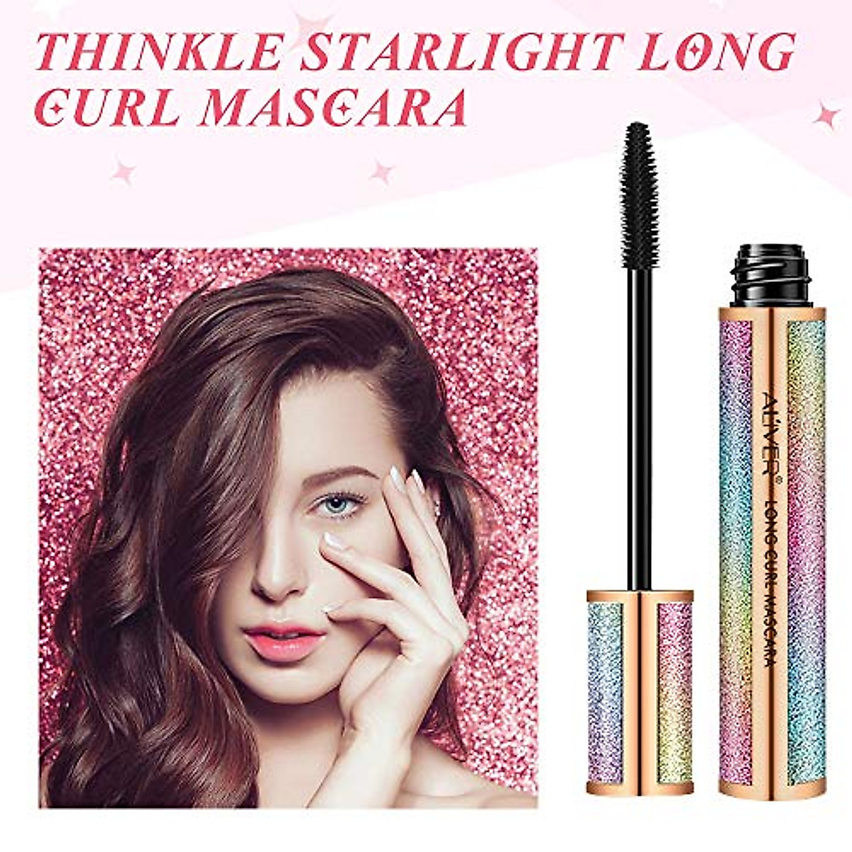 4D Silk Fiber Lash Mascara, Natural Smudge-proof & Waterproof , Black Thickening Lengthening No Clumping, Fuller Lashes, Lasting All Day (1 Tube 4D)
